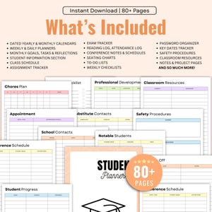 Printable Student Planner Bundle, Study Planner Bundle, Academic ...