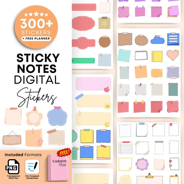 Pastel Sticky Notes - Etsy