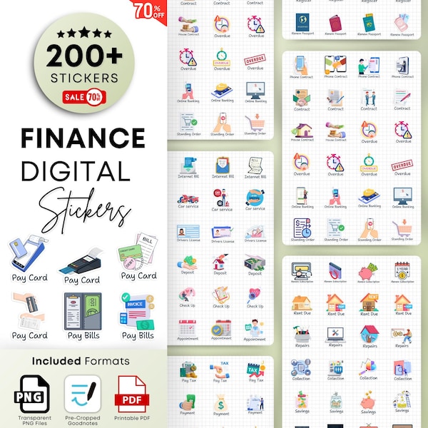 Finance Stickers - Etsy