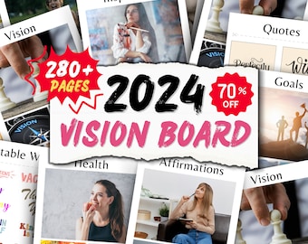 Vision Board Printable | Inspirational Quotes & Words | Vision Board ...