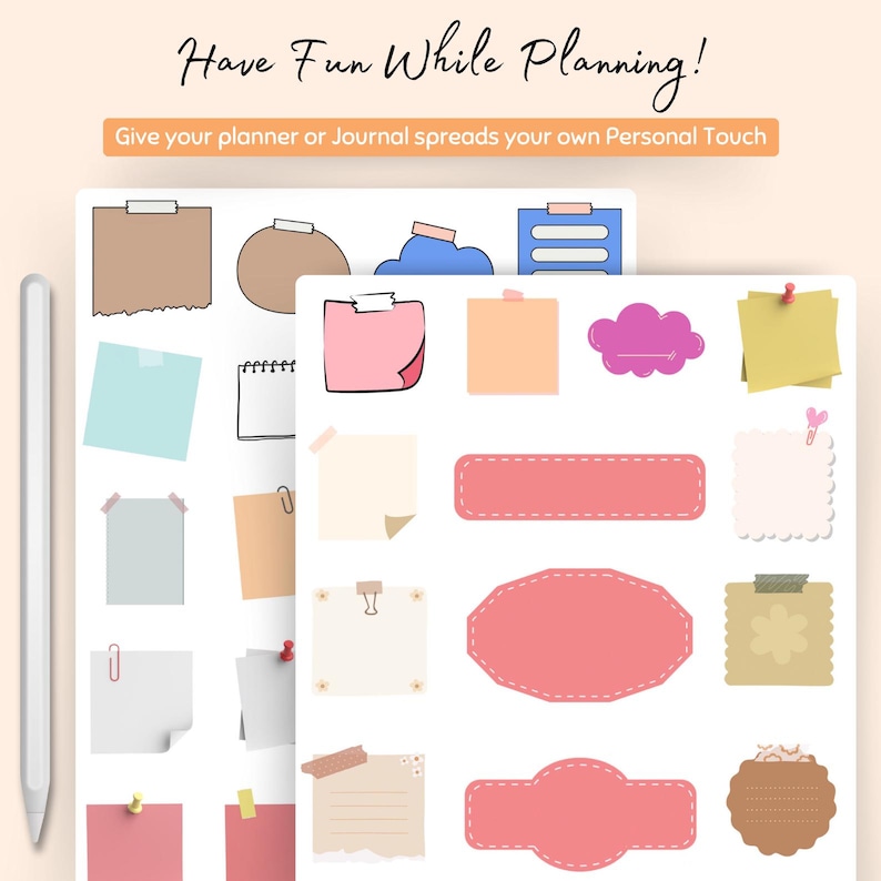 300+ Sticky Notes Digital Stickers for Goodnotes PNG | Pre-cropped ...