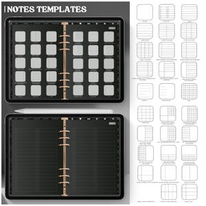 Dark Mode All-in-one Digital Planner 2024, 2025, 2026, Undated Digital ...