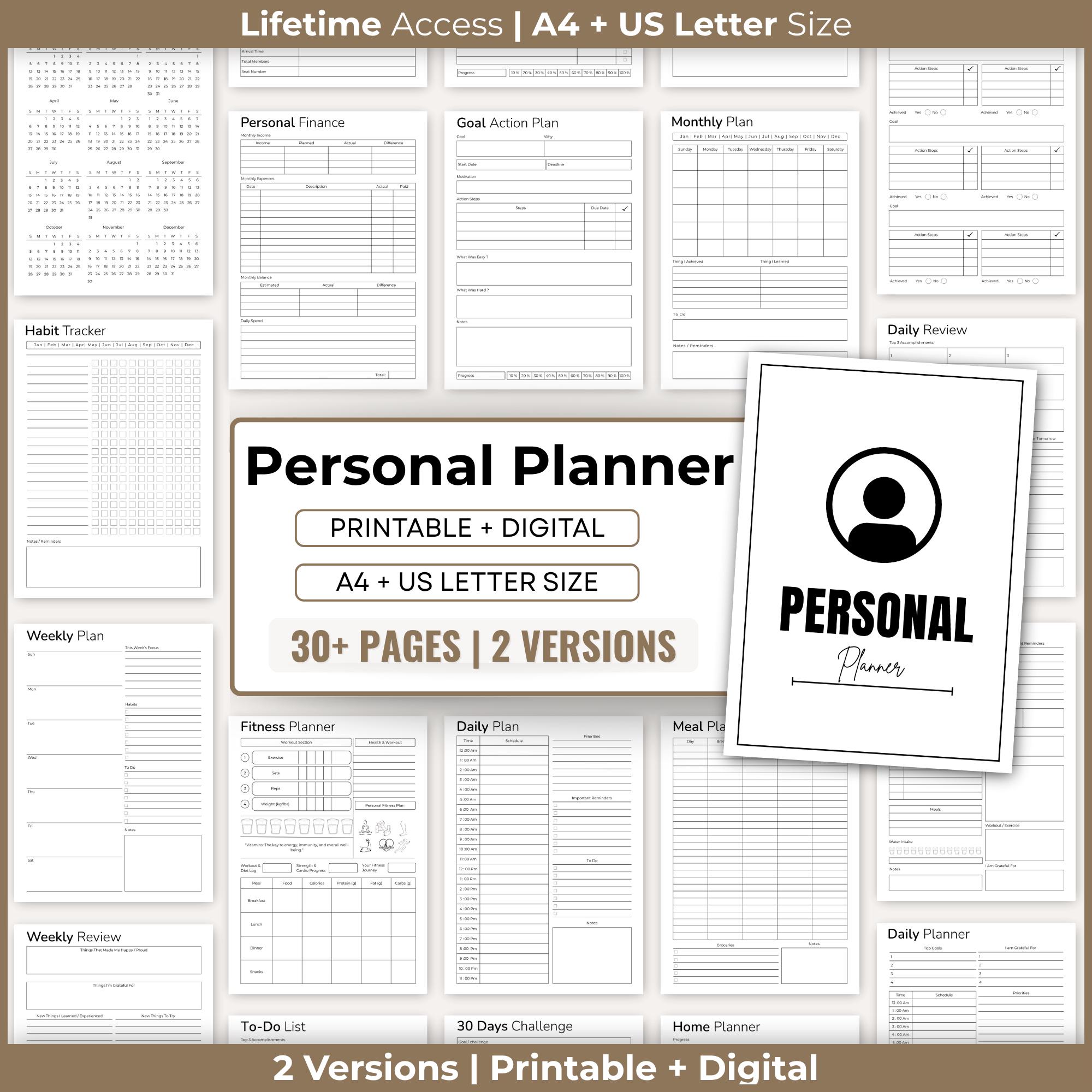 Ultimate Personal Planner Bundle | Daily, Weekly, Monthly & Goal ...