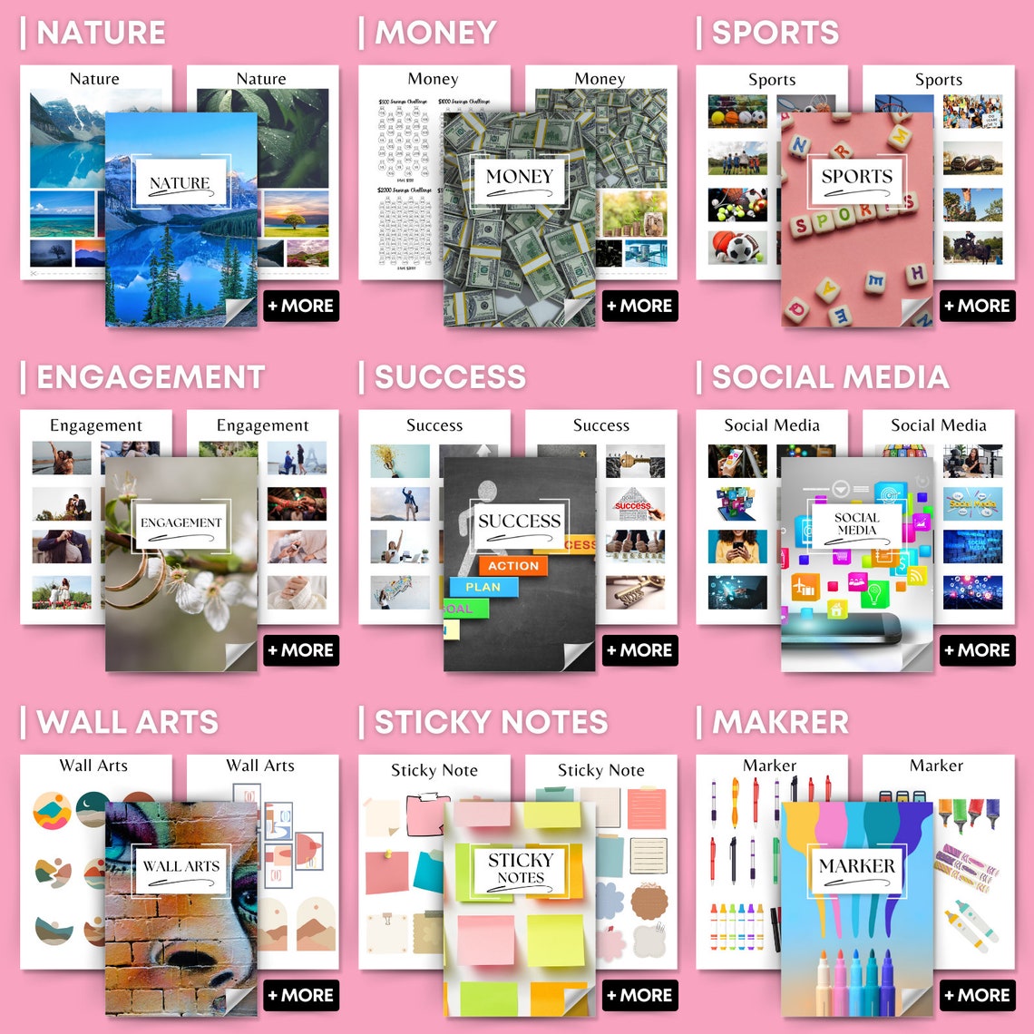 Ultimate Vision Board Kit Bundle 2024 Vision Board Printable Law of ...