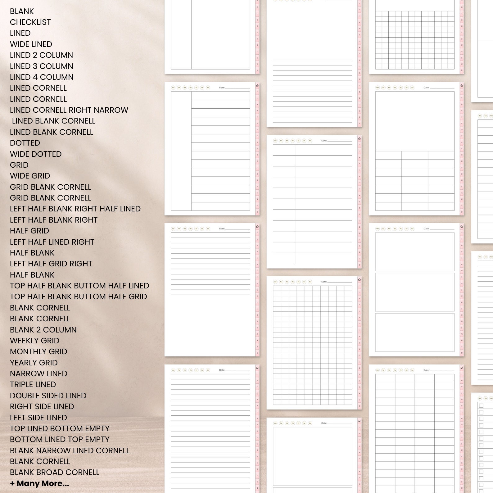 Portrait Digital Notebook Goodnotes Notebook, iPad Notebook, Student ...