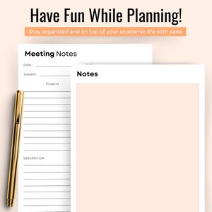 Printable Student Planner Bundle, Study Planner Bundle, Academic ...
