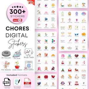 House Chore Goodnotes Stickers | Personal Chore Digital Stickers| Home ...