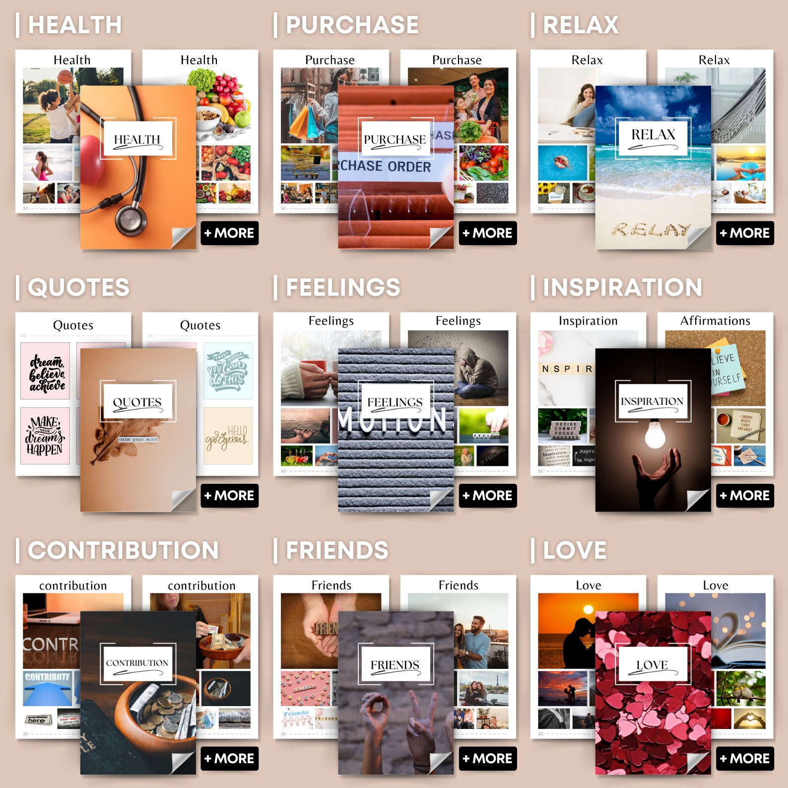 Ultimate Vision Board Kit Bundle 2024 | Vision Board Printable | Law of ...