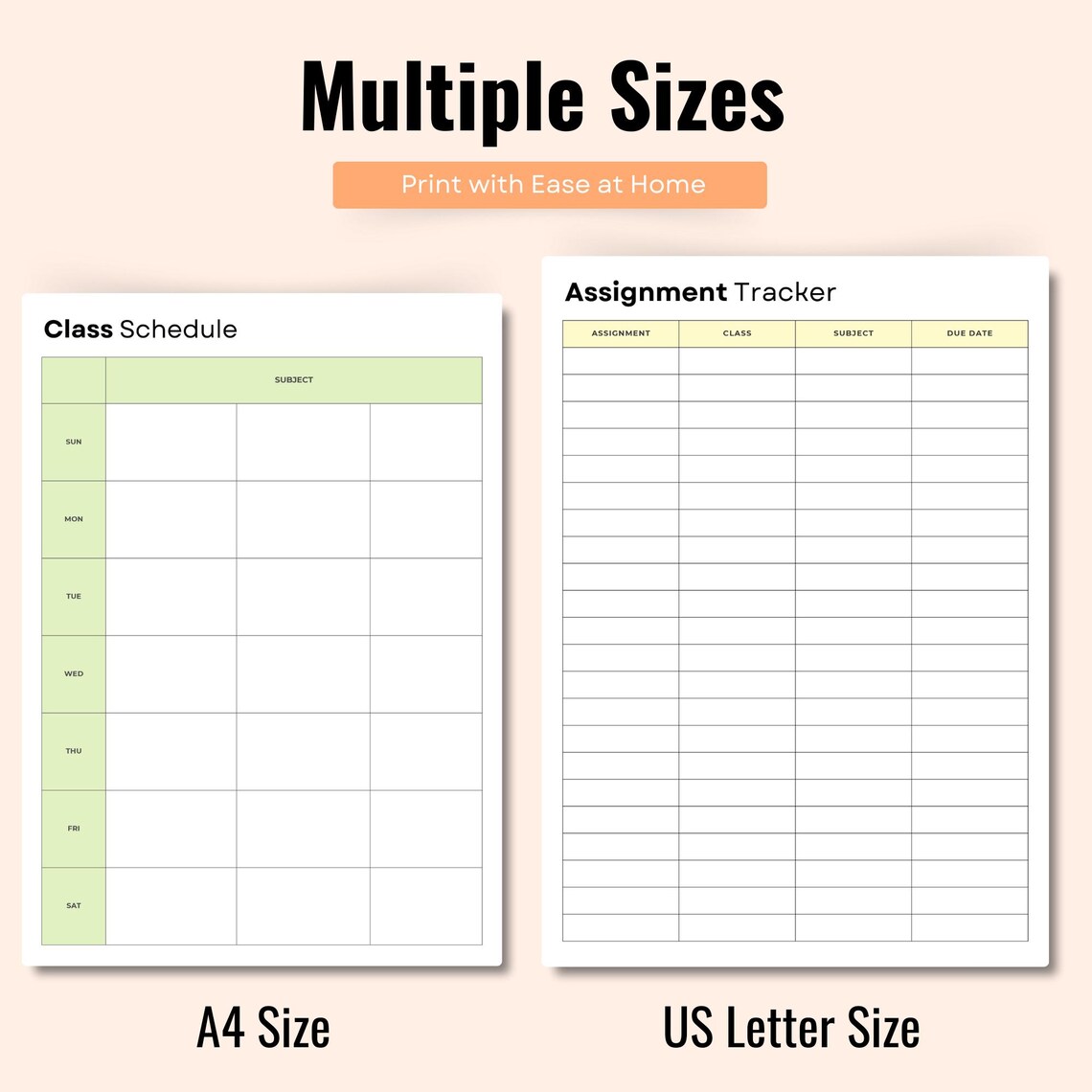 Printable Student Planner Bundle, Study Planner Bundle, Academic ...