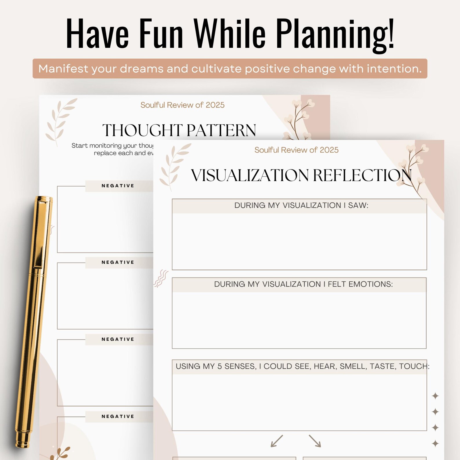 2025 Manifestation Journal Printable | Law of Attraction, Vision Board ...