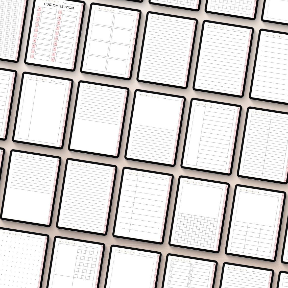 Portrait Digital Notebook Goodnotes Notebook, iPad Notebook, Student ...