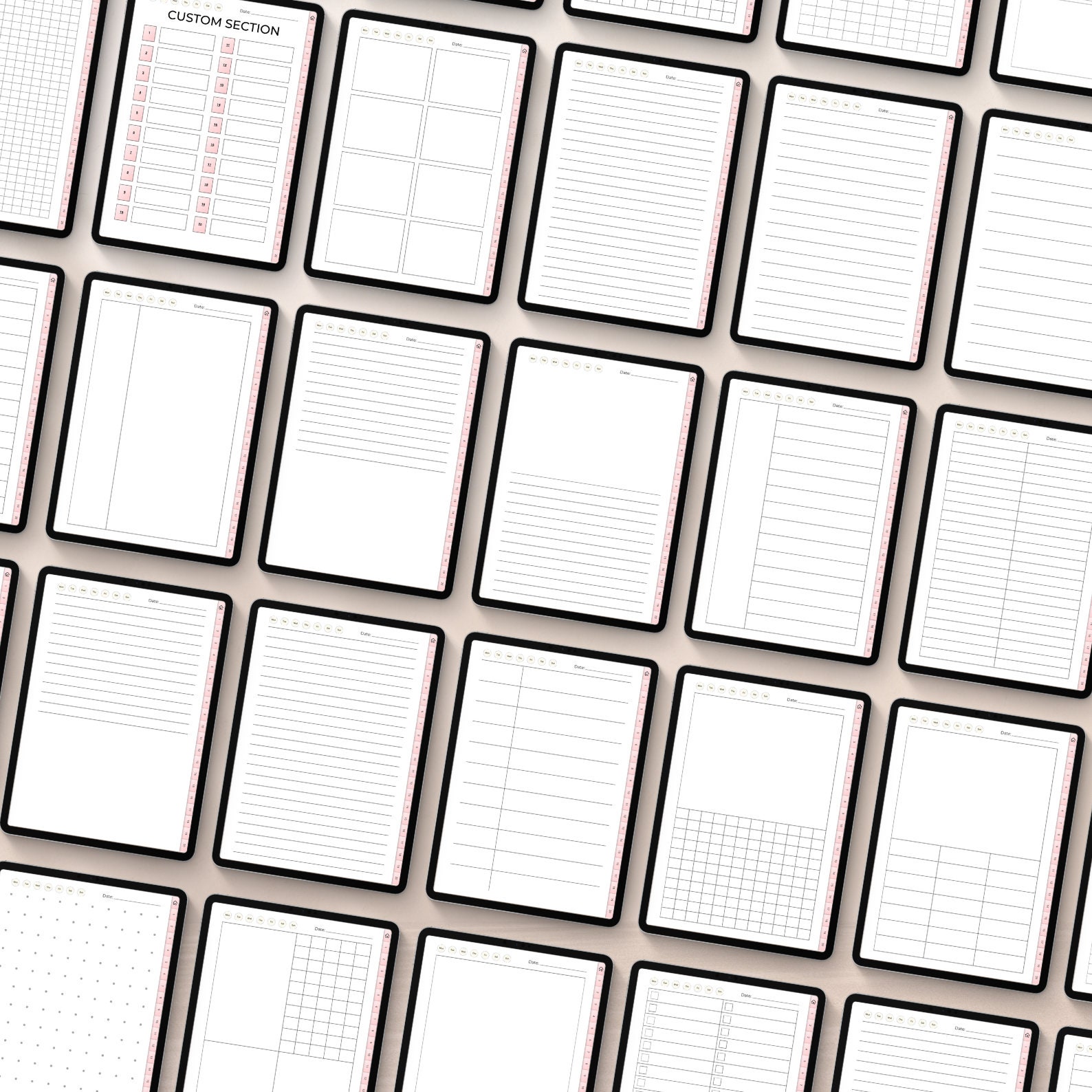 Portrait Digital Notebook Goodnotes Notebook, iPad Notebook, Student ...