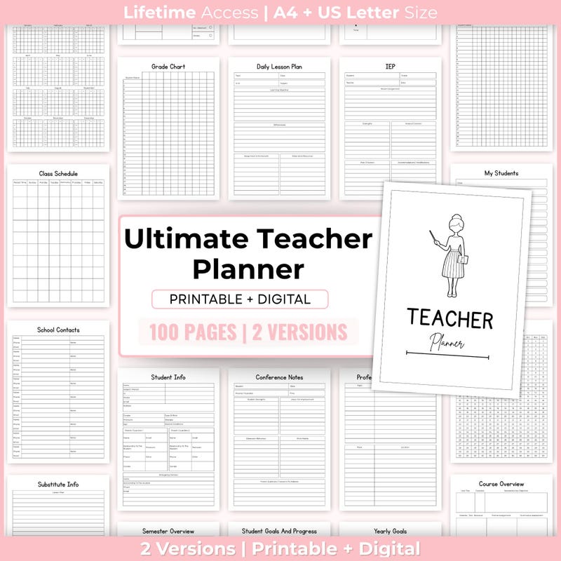 Teacher Planner - Etsy