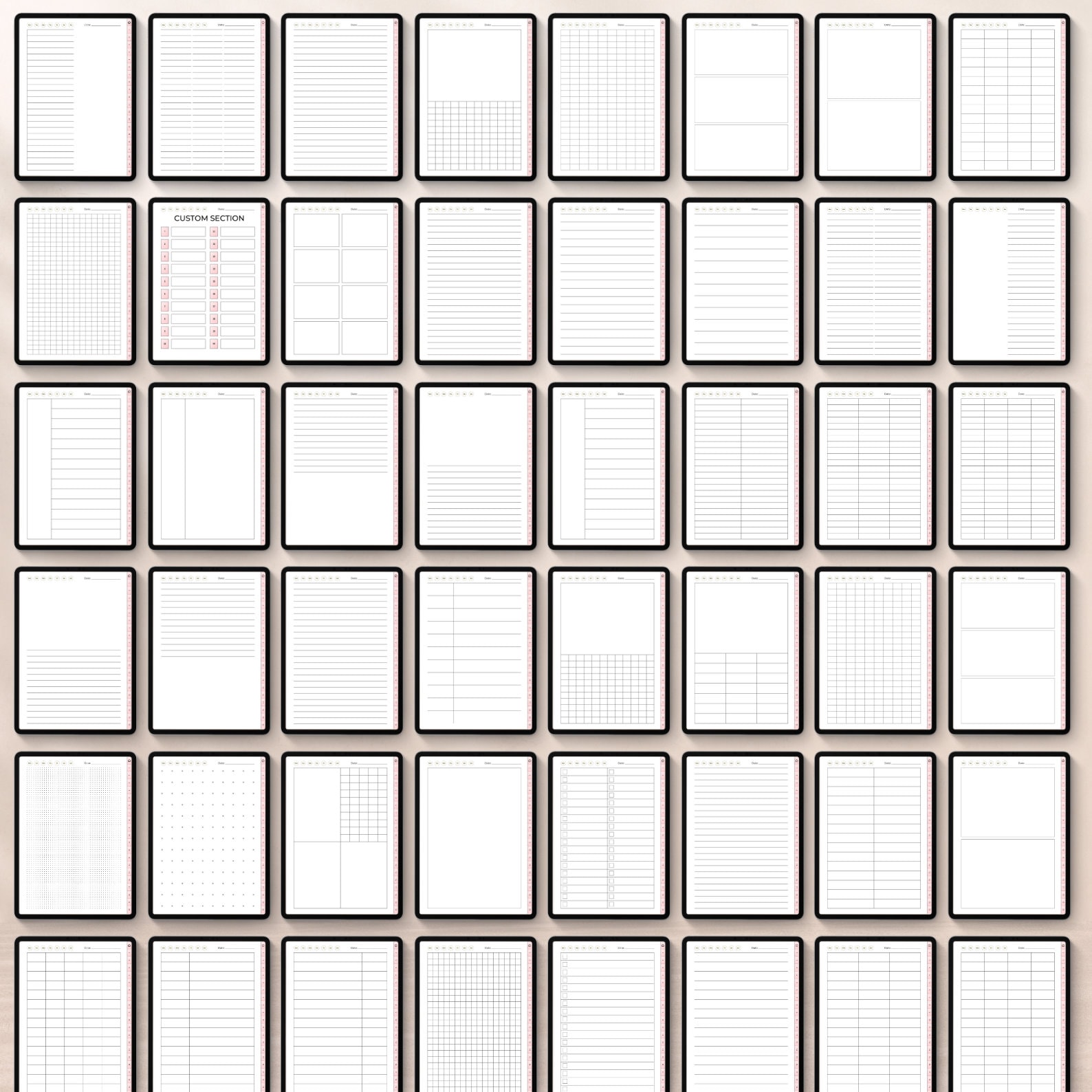 Portrait Digital Notebook Goodnotes Notebook, iPad Notebook, Student ...