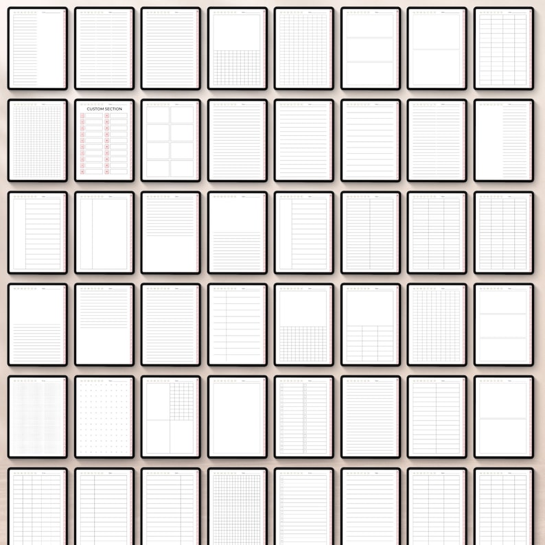 Portrait Digital Notebook Goodnotes Notebook, iPad Notebook, Student ...