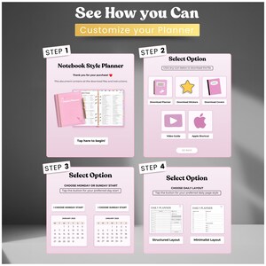 Dark Mode All-in-one Digital Planner 2024, 2025, 2026, Undated Digital ...