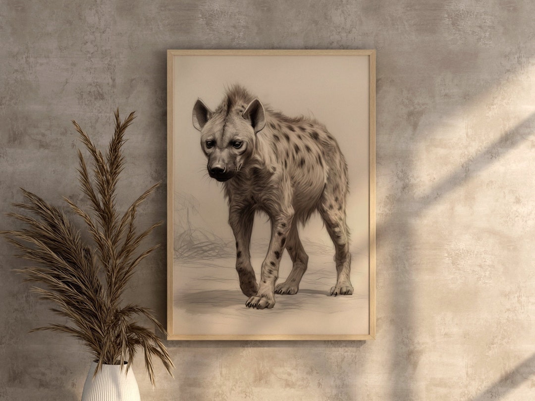 Hyena Downloadable Wall Art Safari Hyena Gifts for Hyena Lover Safari ...