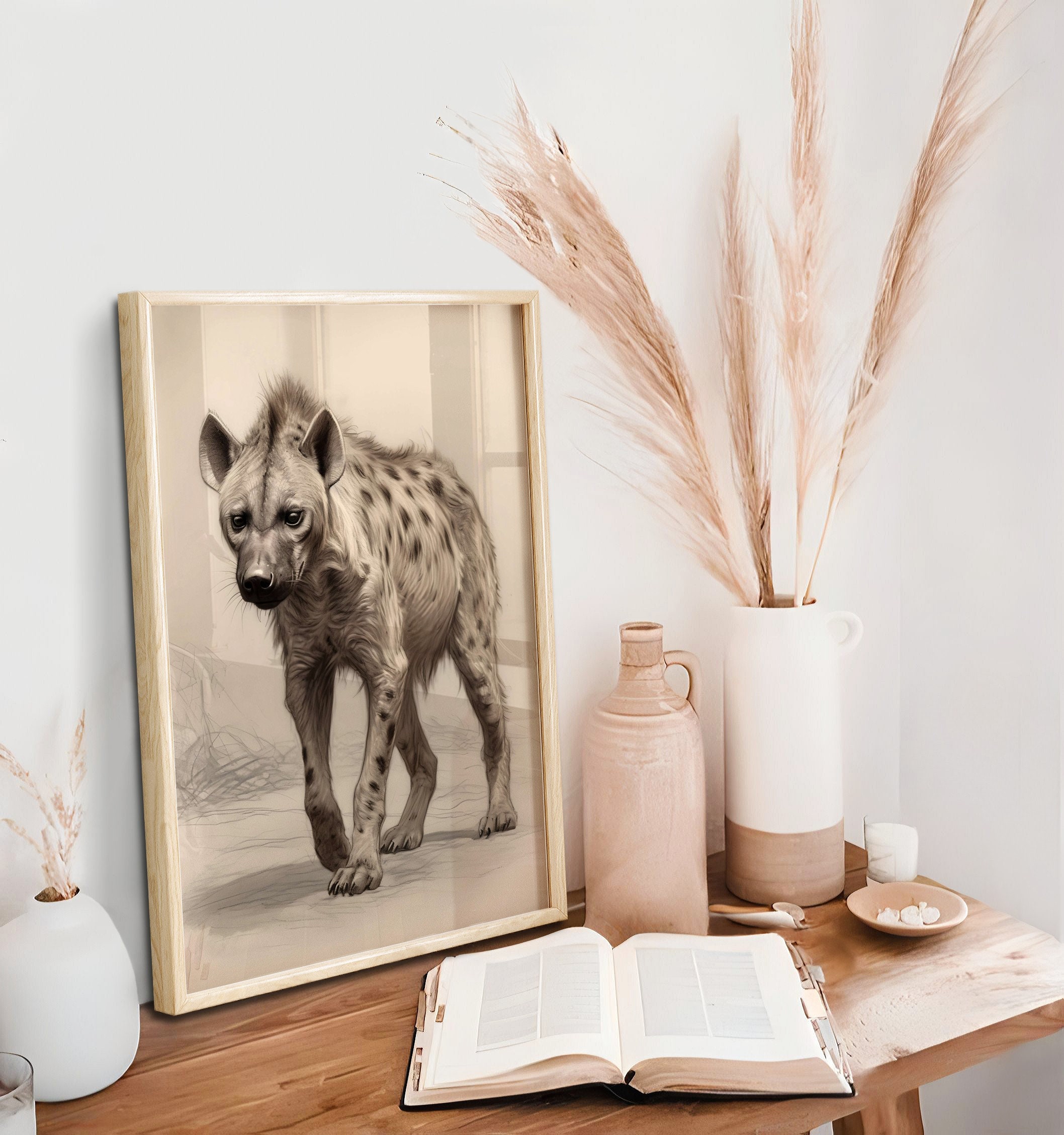 Hyena Downloadable Wall Art Safari Hyena Gifts for Hyena Lover Safari ...