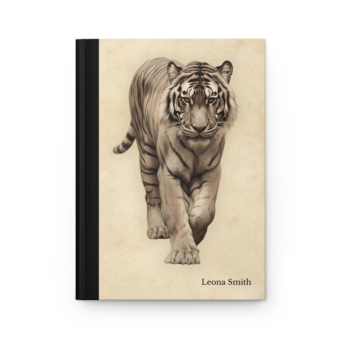 Custom Tiger Journal, Tiger Lover Personalized Notebook, Unique Big Cat ...