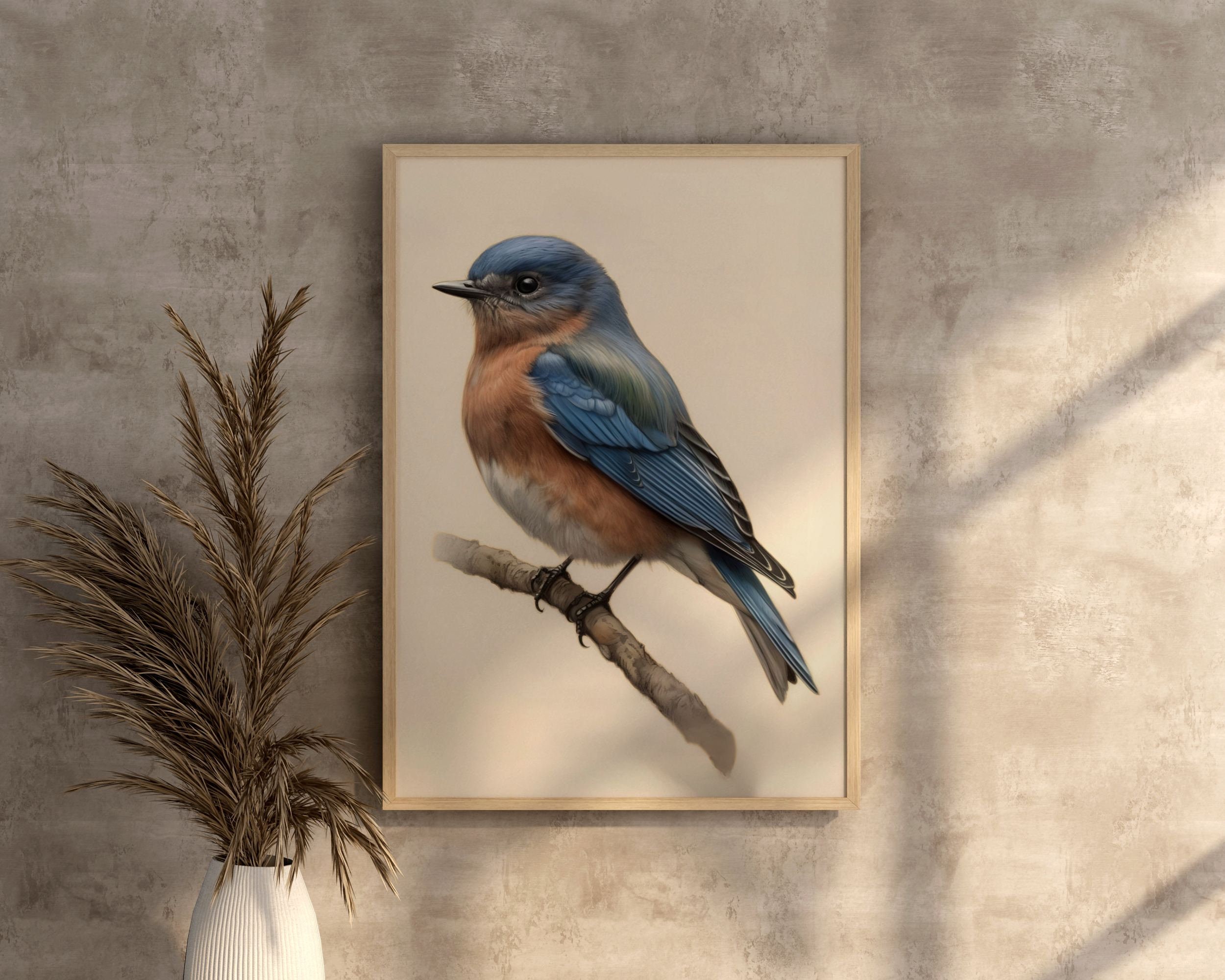 Garden Birds Poster Bird Digital Art for Bird Watchers Set of 3 Birds ...