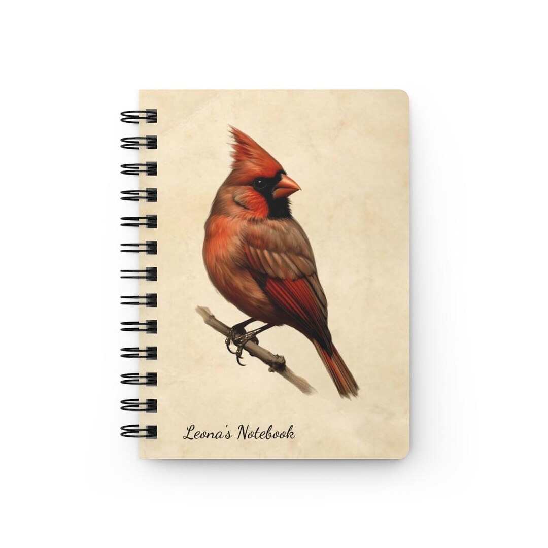 Cardinal Bird Gifts Personalized Notebook Cardinal Gifts A5 Spiral ...