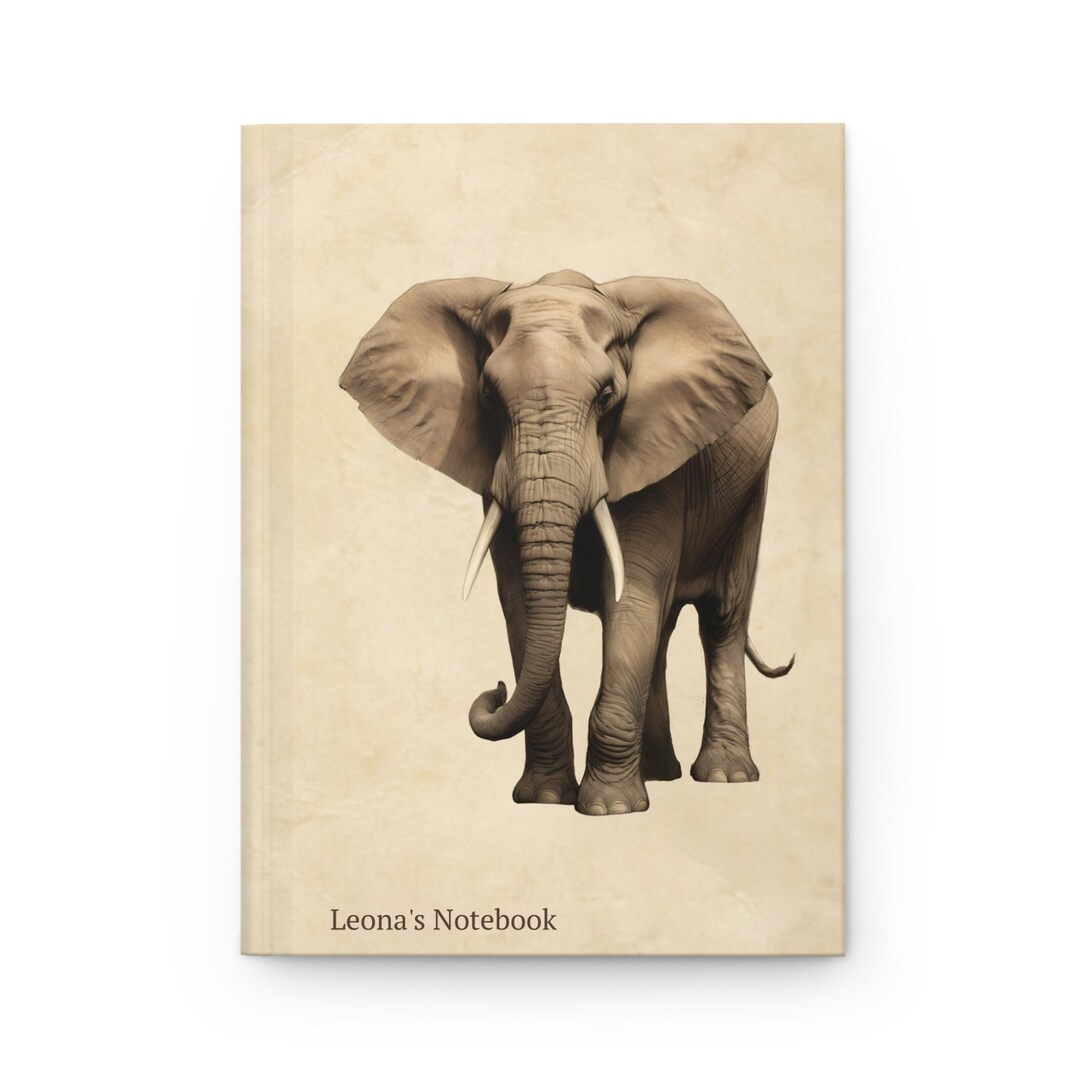 Personal Elephant Custom Hardcover A5 Lined Journal Elephant Lover Gift ...