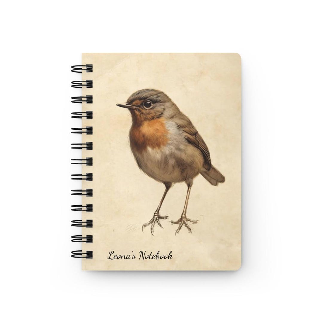 Robin Bird Spiral Notebook Create Your Own Bird Notebook Bird Birthday ...