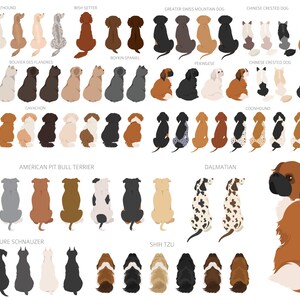 100 Backside Sitting Dog Breeds for Custom Portrait Creation. High ...
