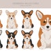 Welsh Corgi Pembroke Clipart Bundle, Pem Corgi Puppy Clipart, Dog High ...