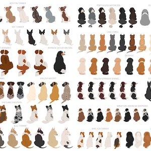100 Backside Sitting Dog Breeds for Custom Portrait Creation. High ...