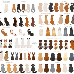 100 Backside Sitting Dog Breeds for Custom Portrait Creation. High ...