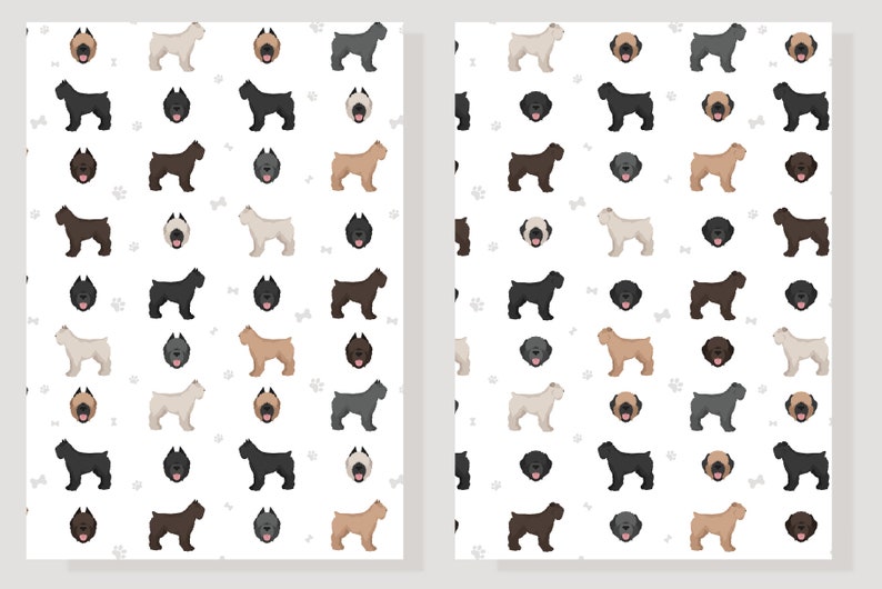 Bouvier Des Flandres Clipart Bundle, Bouvier Puppy Clipart, High ...