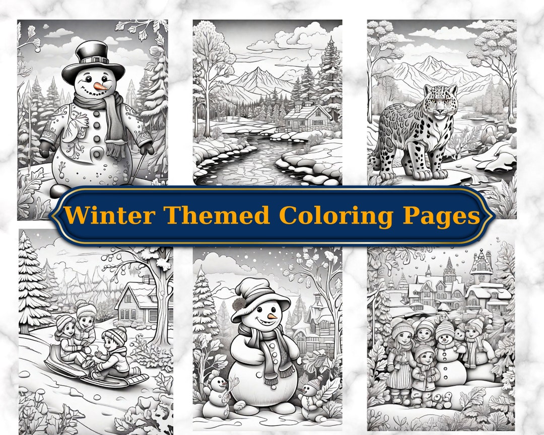 Dreamy Winter Themed Coloring Pages the Magic of the Cold Season is at ...