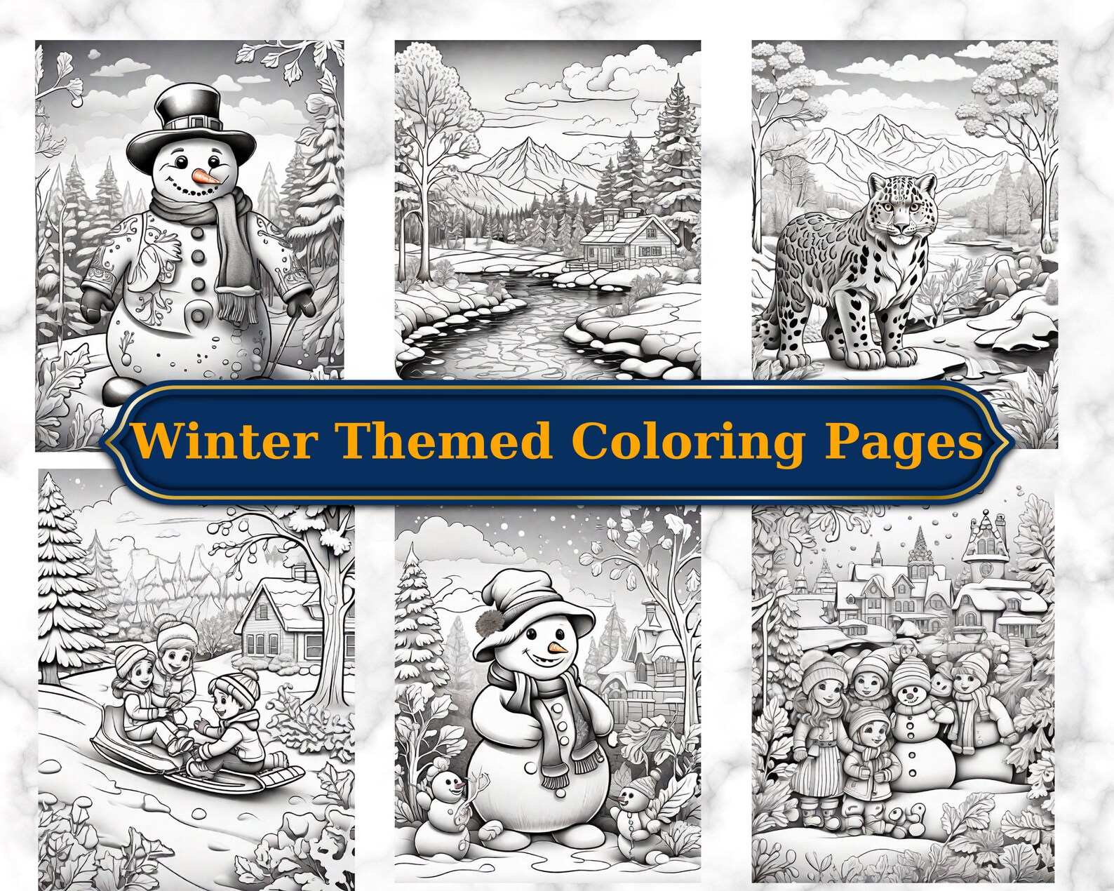 Dreamy Winter Themed Coloring Pages the Magic of the Cold Season is at ...