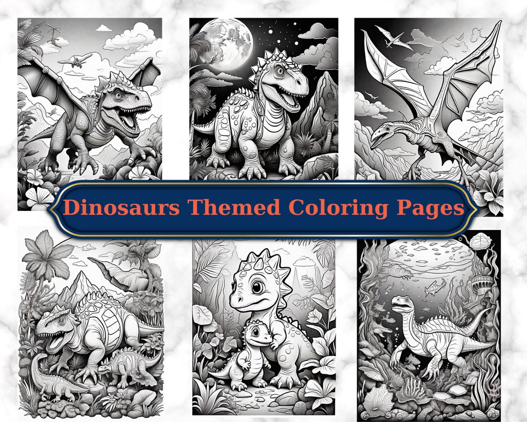 Dinosaur Coloring Pages Printable Dino Art for Kids Fun Jurassic ...