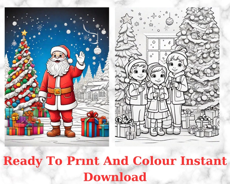 Joyful Christmas Coloring Pages for Festive Fun Printable Holiday Art ...