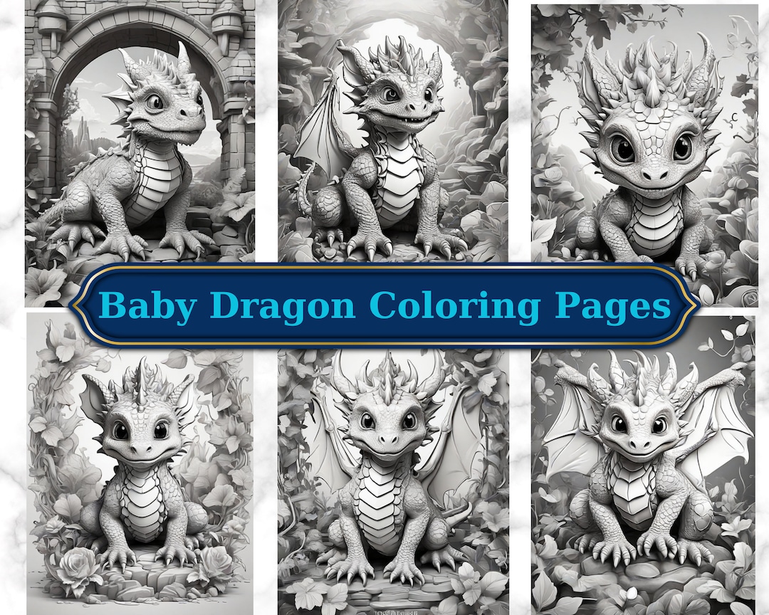 Adorable Baby Dragon Coloring Pages Whimsical Fantasy Art for Kids ...