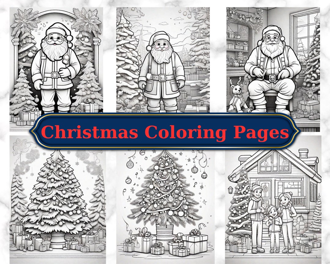 Joyful Christmas Coloring Pages for Festive Fun Printable Holiday Art ...
