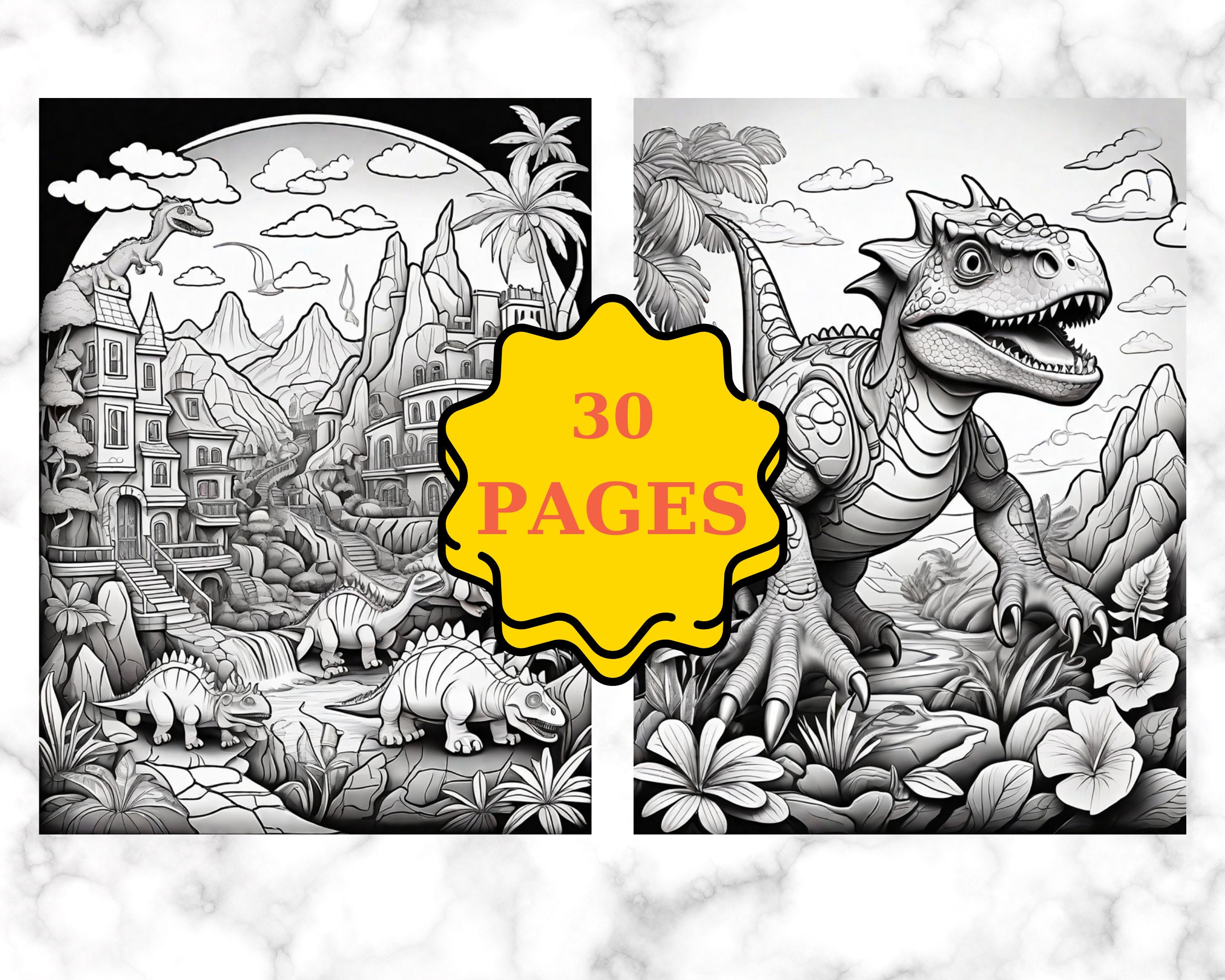 Dinosaur Coloring Pages Printable Dino Art for Kids Fun Jurassic ...