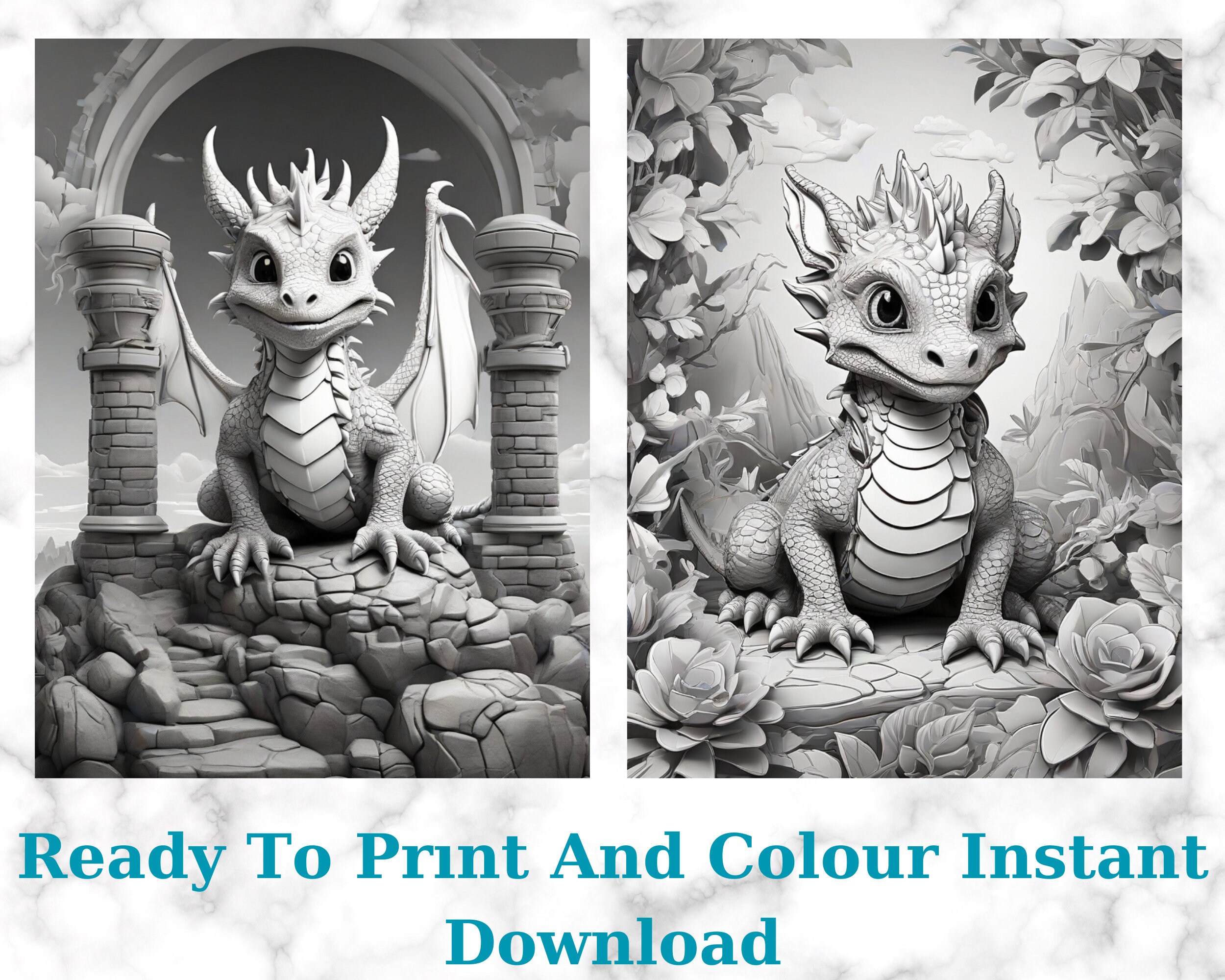 Adorable Baby Dragon Coloring Pages Whimsical Fantasy Art for Kids ...