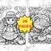 Thanksgiving Coloring Pages Printable Fall Turkey and Pumpkin Art ...