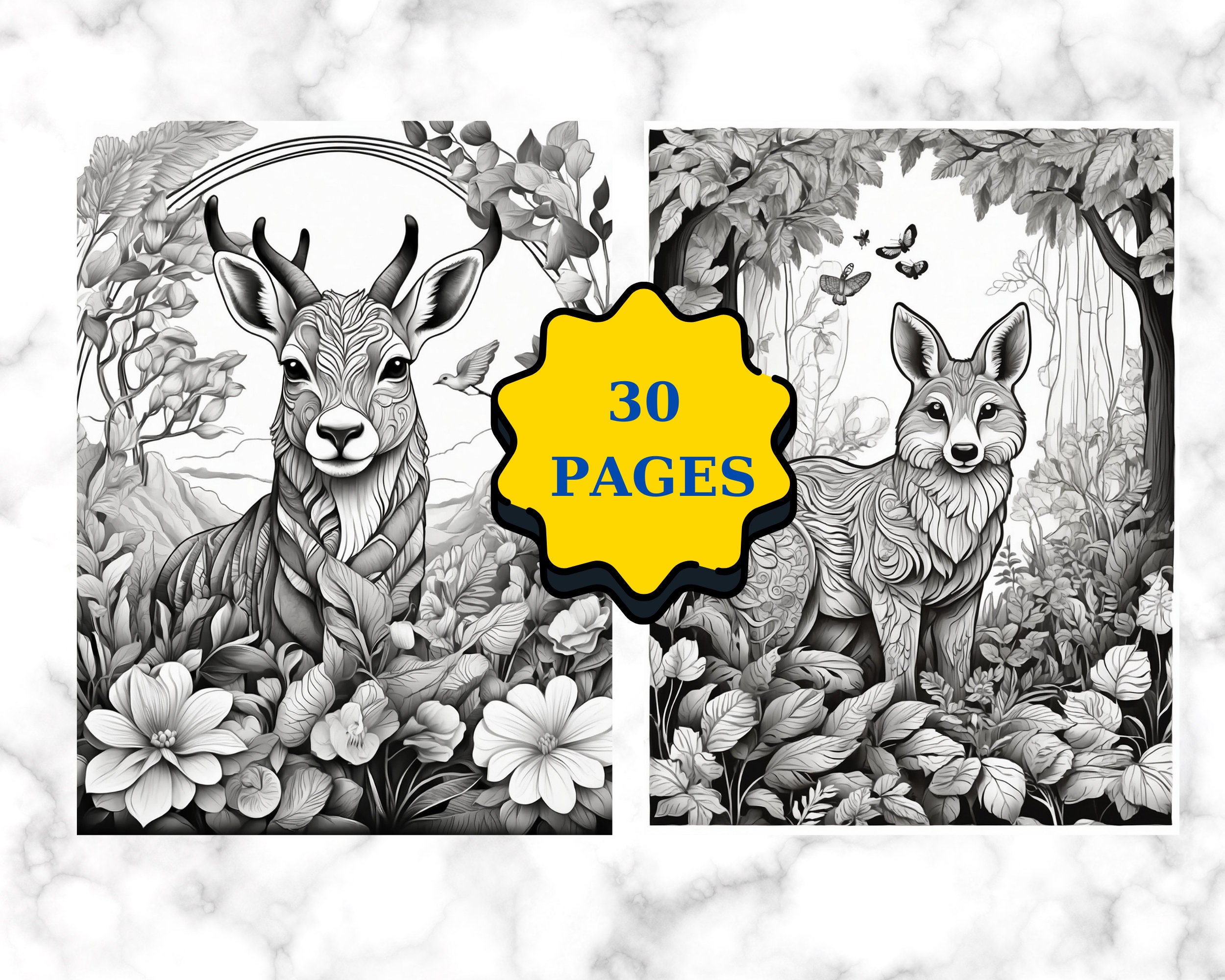 Animal Coloring Pages Printable Wildlife and Pet Pictures for ...