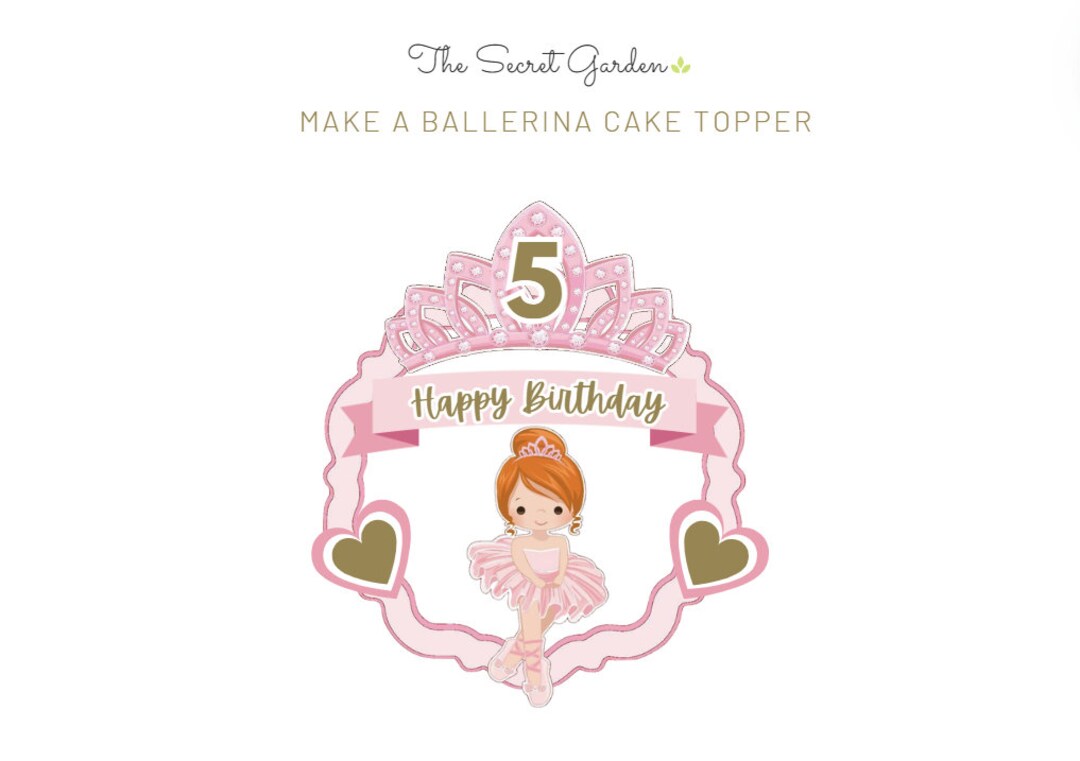 Ballerina Customizable DIY Printable Cake Topper - Instant Download ...