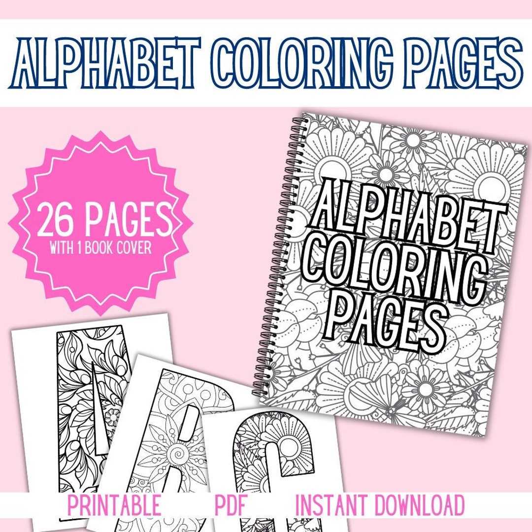 Printable Alphabet Coloring Pages: Instantly Downloadable Fun for Kids ...
