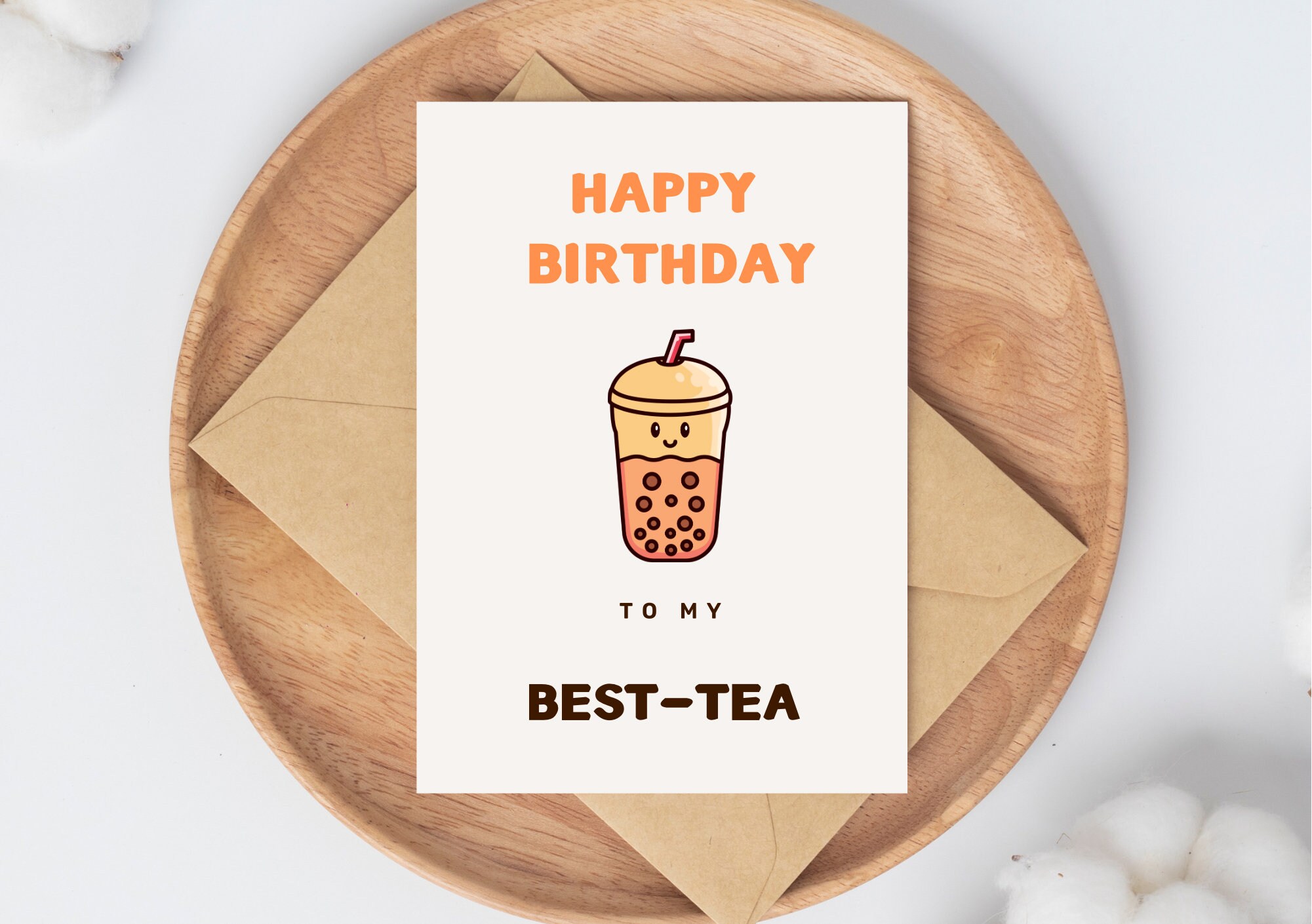 Buy Printable Birthday Card Happy Birthday to My Best Tea / Online in ...