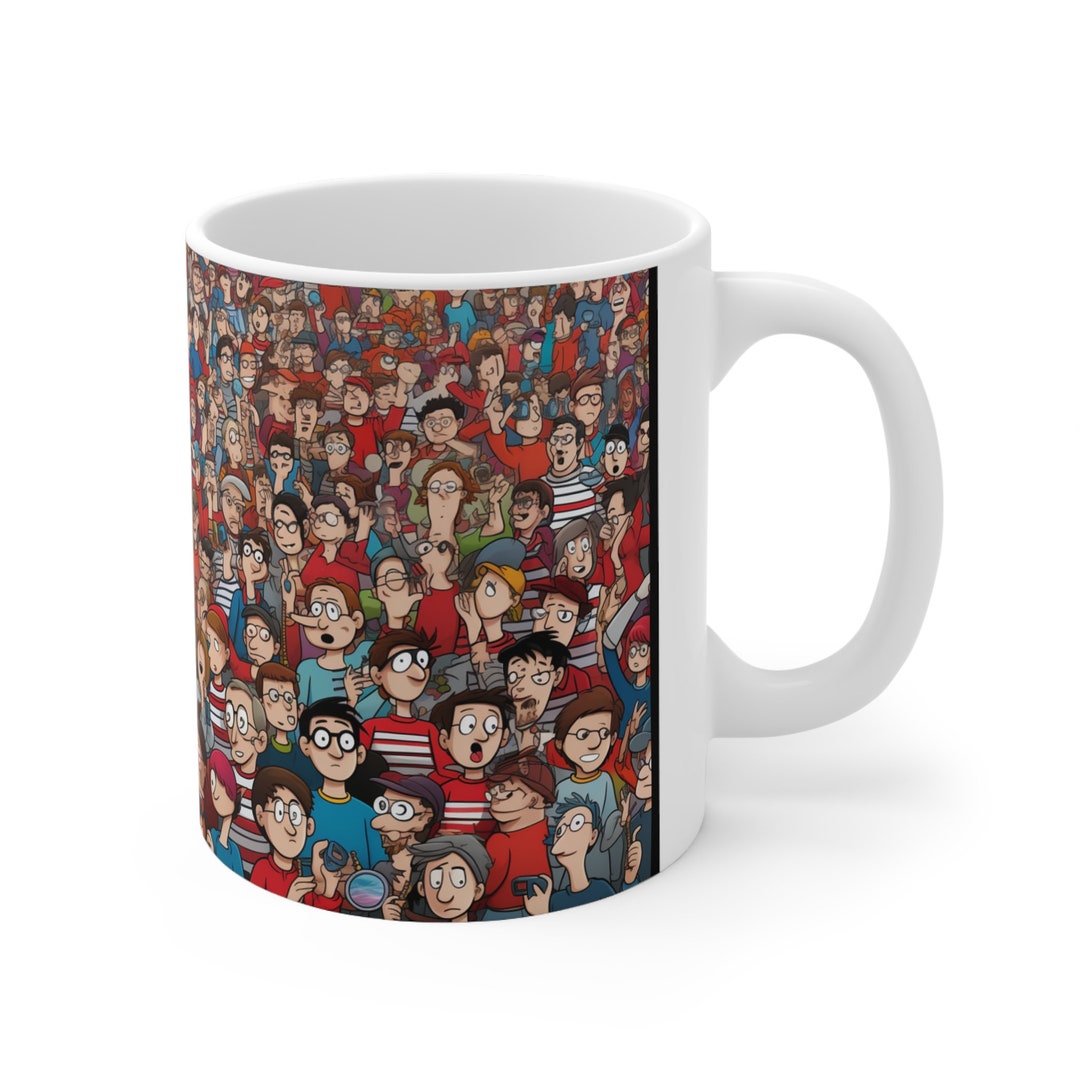 Where's Wally Inspired Mug Colorful Custom Mugs - Etsy