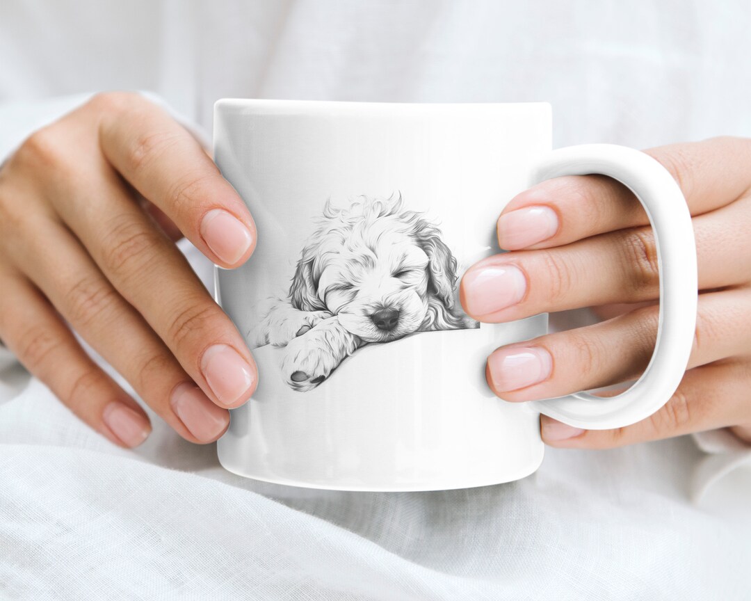 Beautiful Cockapoo Dog Art Print Mug Fine Art Pencil Sketch. - Etsy