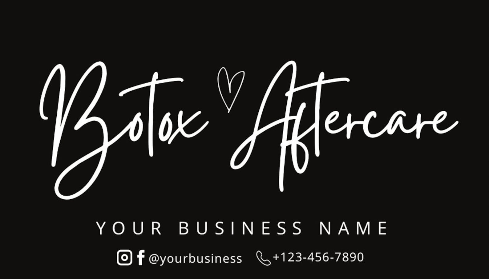 Botox Aftercare Card Template Botox Care Instructions Botox Care Card ...