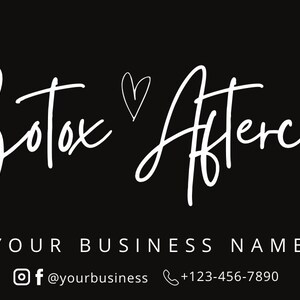 Botox Aftercare Card Template Botox Care Instructions Botox Care Card ...