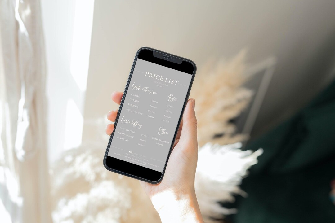 Digital Price List Template Digital Price List Electronic - Etsy